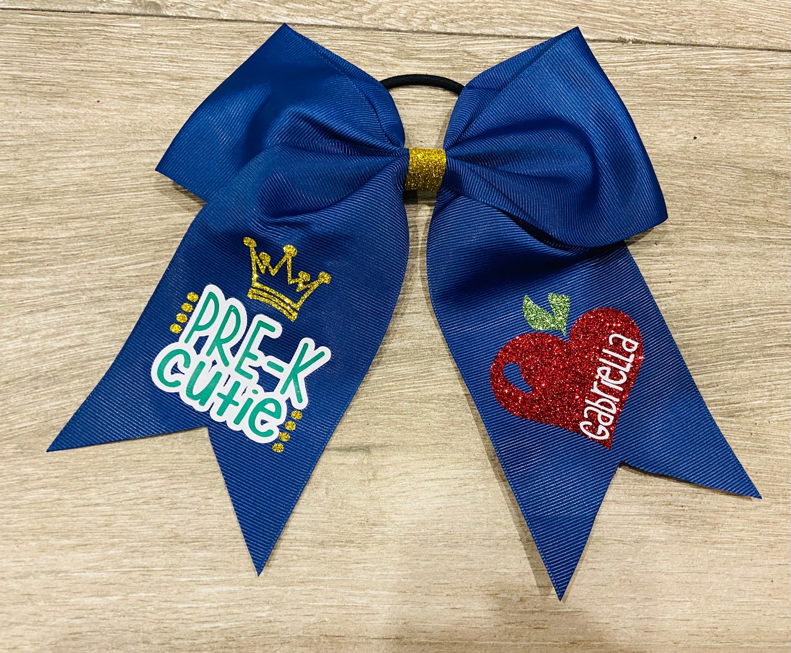 School Apple Personalized Bows - Etsy