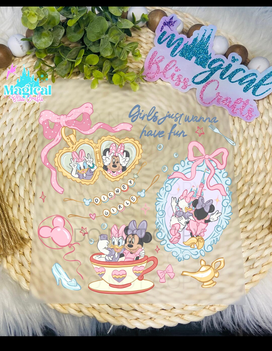 Minnie and Daisy Park Ready to Heat Press/ Heat Transfer Dtf/ Mickey ...