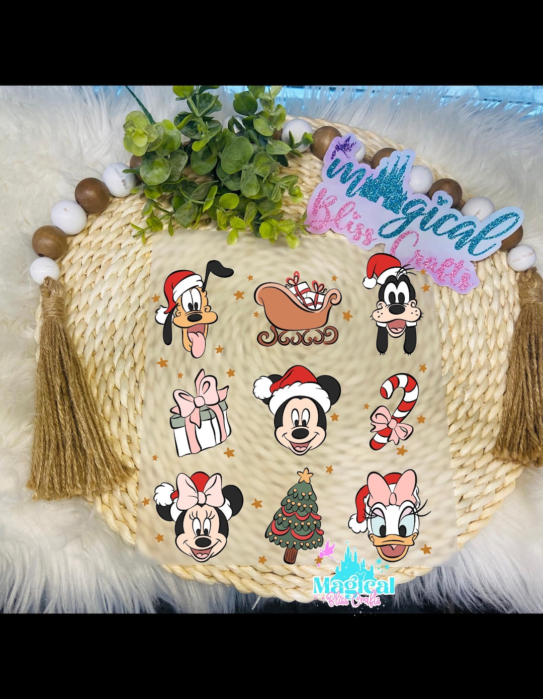 Christmas Mickey and Friends Park Ready to Heat Press/ Heat Transfer ...
