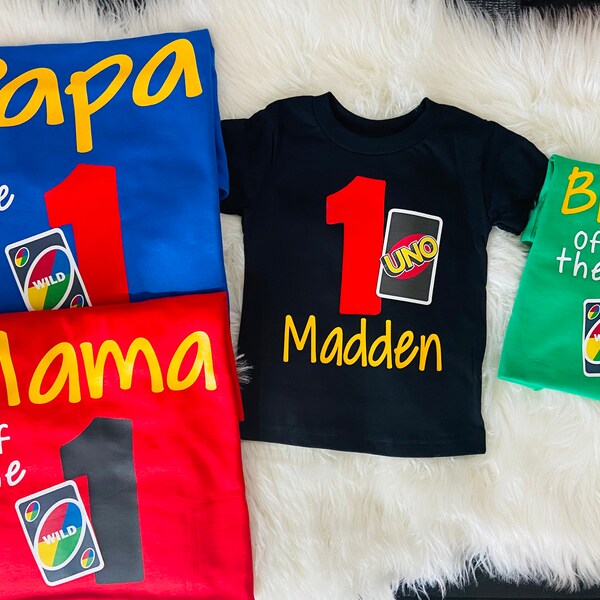 Uno Birthday Shirt - Etsy