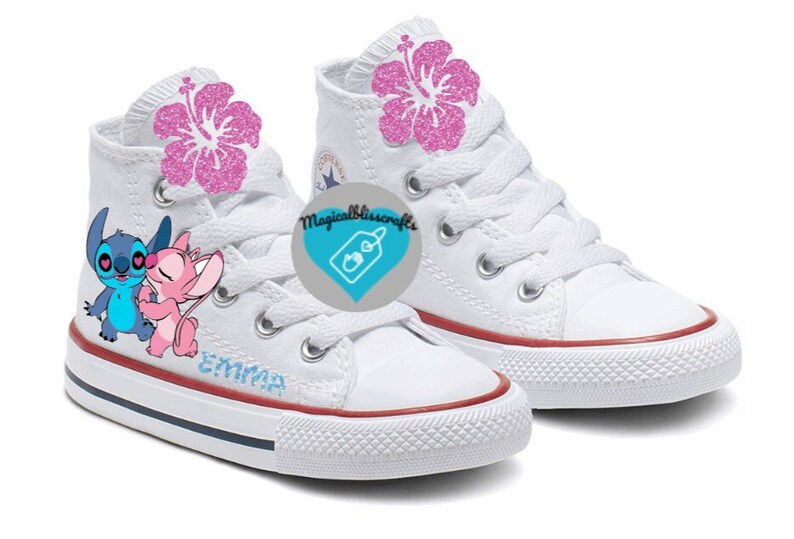 Stitch and Angel Custom Converse - Etsy