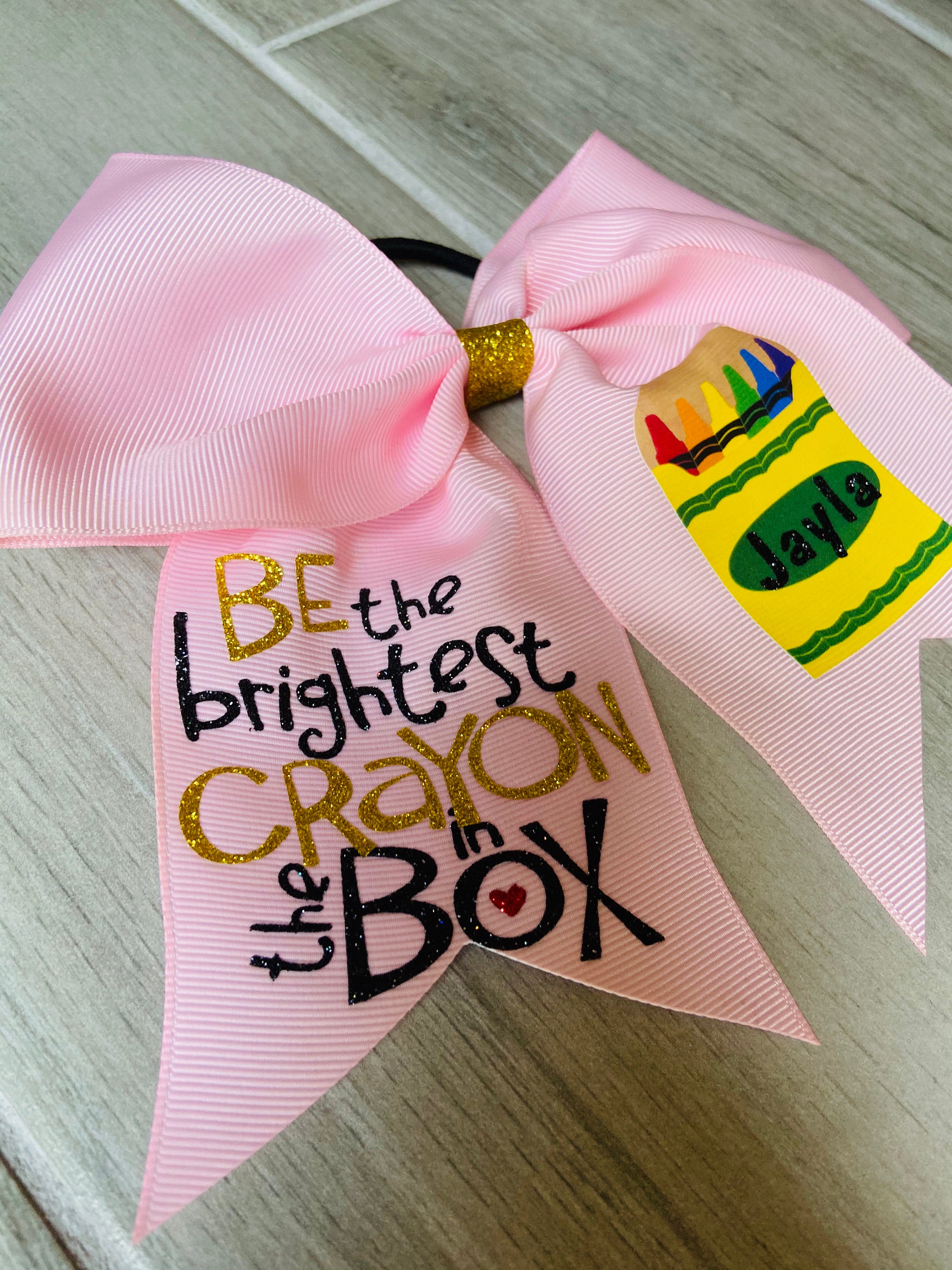 School Crayon Personalized Bows - Etsy