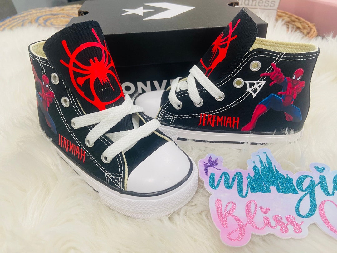 Spiderman Converse - Etsy