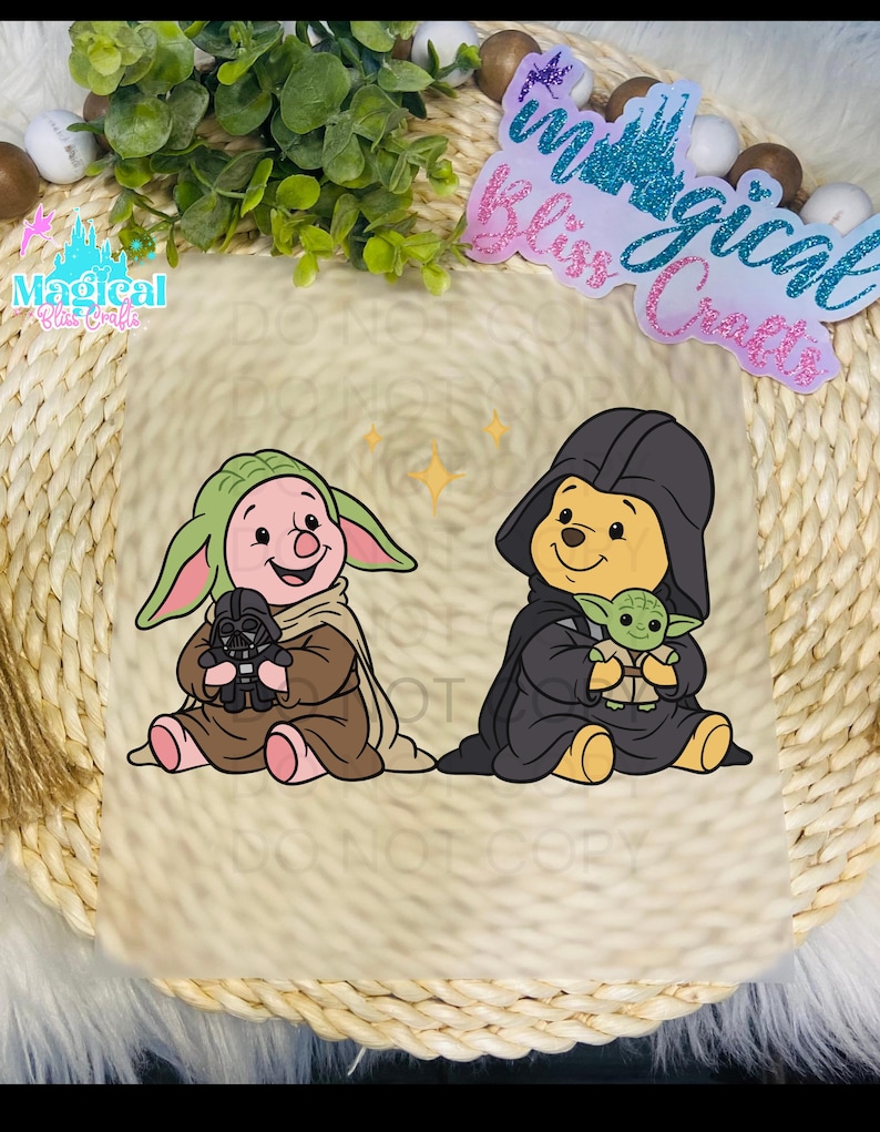 Winnie the Pooh and Piglet Galaxy Park Ready to Heat Press/ Heat ...