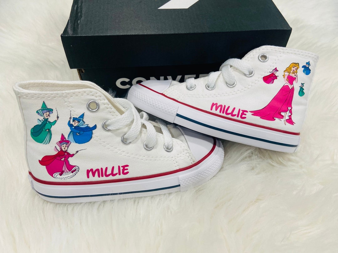 Aurora Princess and Three Fairy Godmothers Custom Converse - Etsy