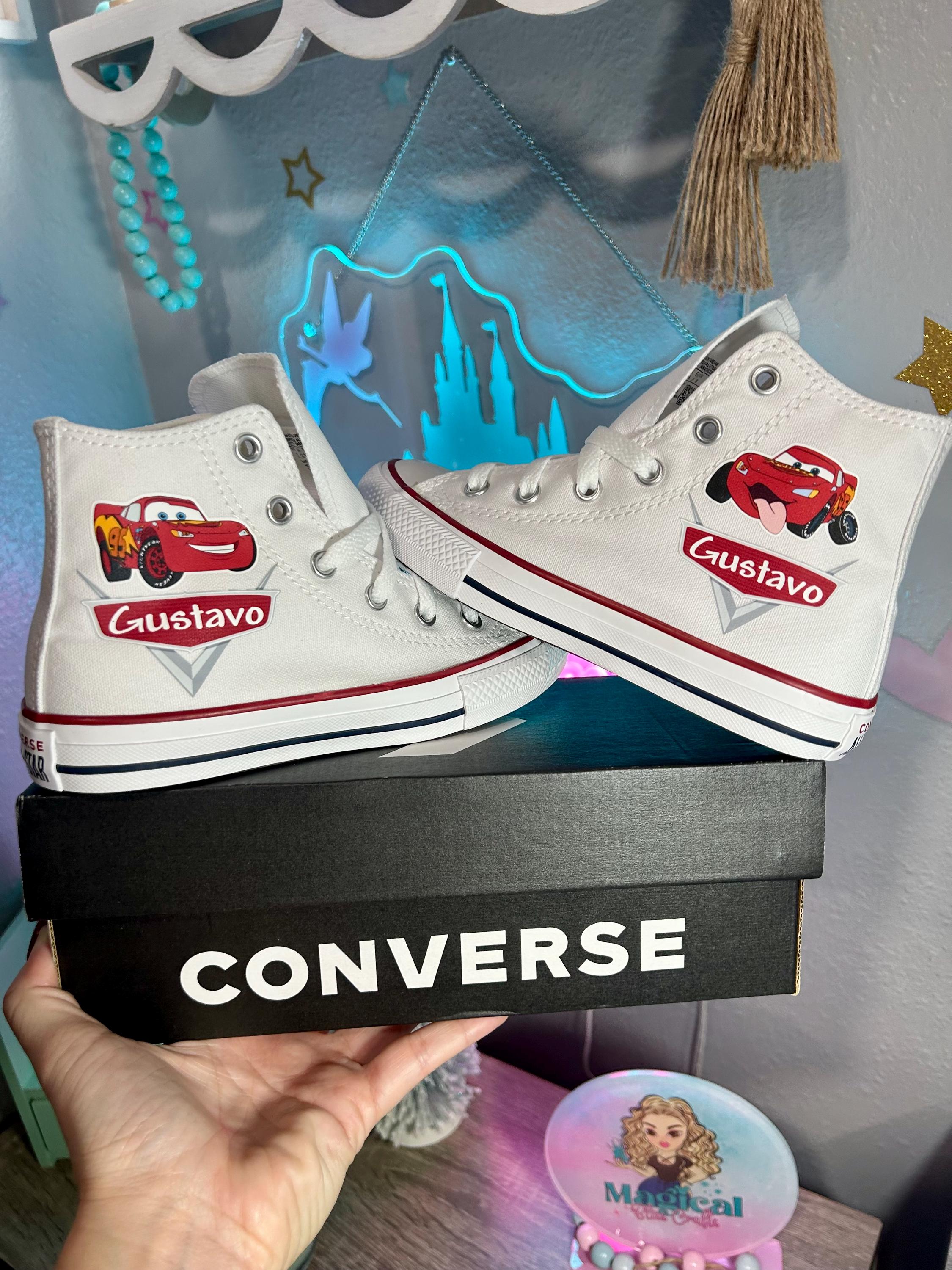 Lightning Mcqueen Cars Custom Converse - Etsy