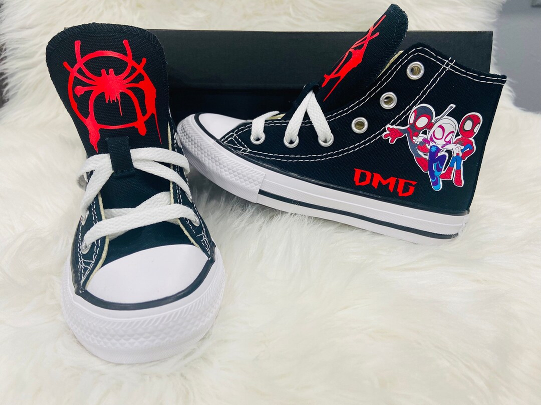Spiderman Converse - Etsy