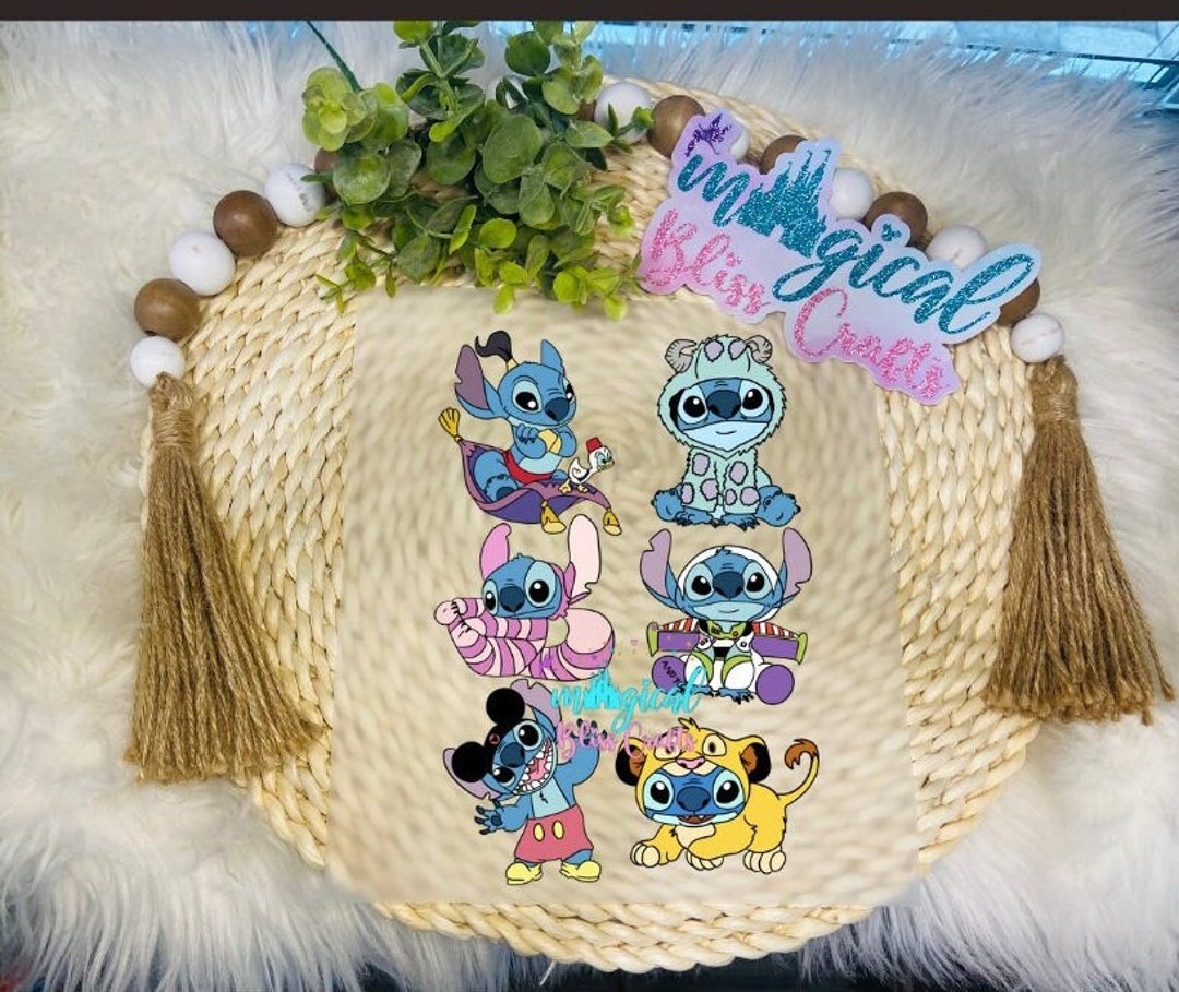 Stitch Characters Ready to Heat Press/ Heat Transfer Dtf/ Princess Heat ...