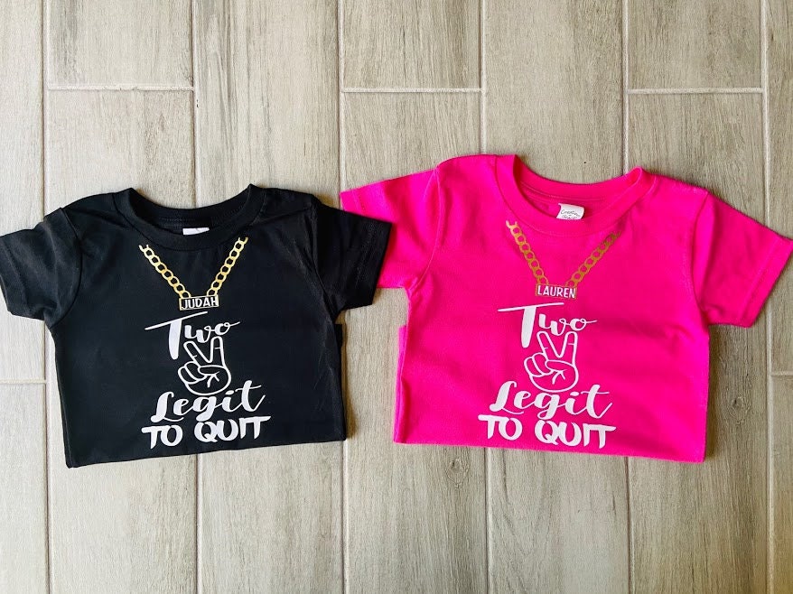 Two Legit Birthday Shirt - Etsy