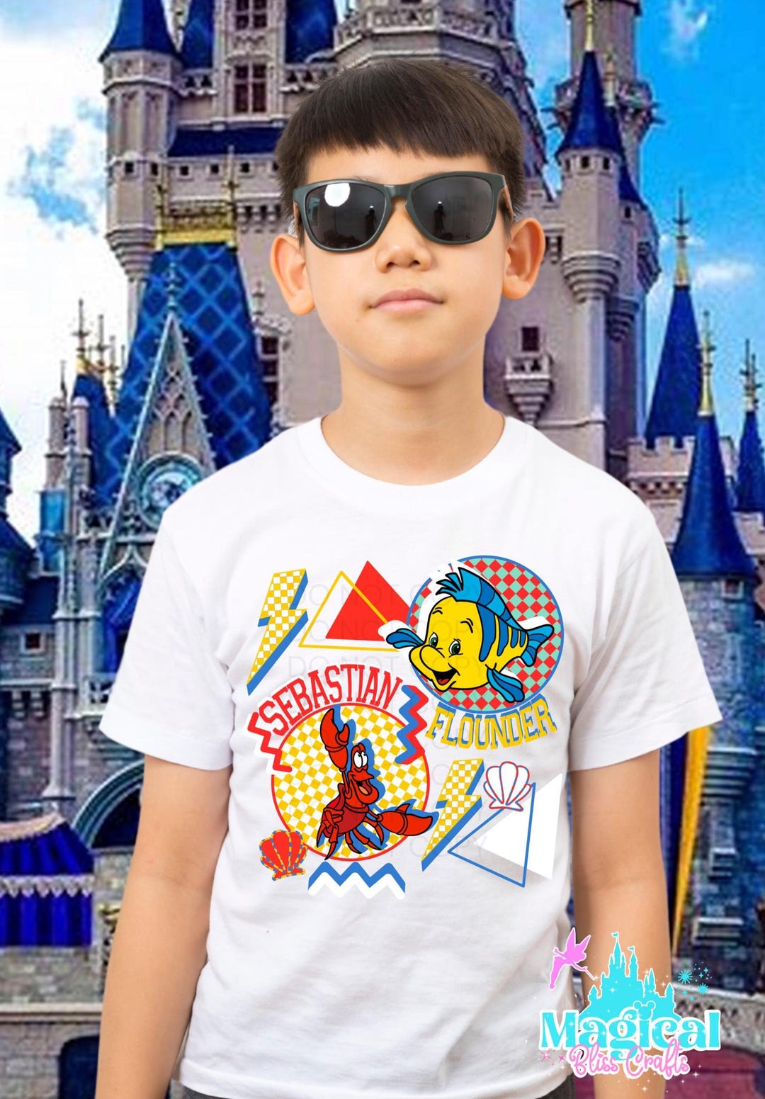 Sebastian and Flounder Retro Mermaid Shirts, Princess Park T-shirts ...