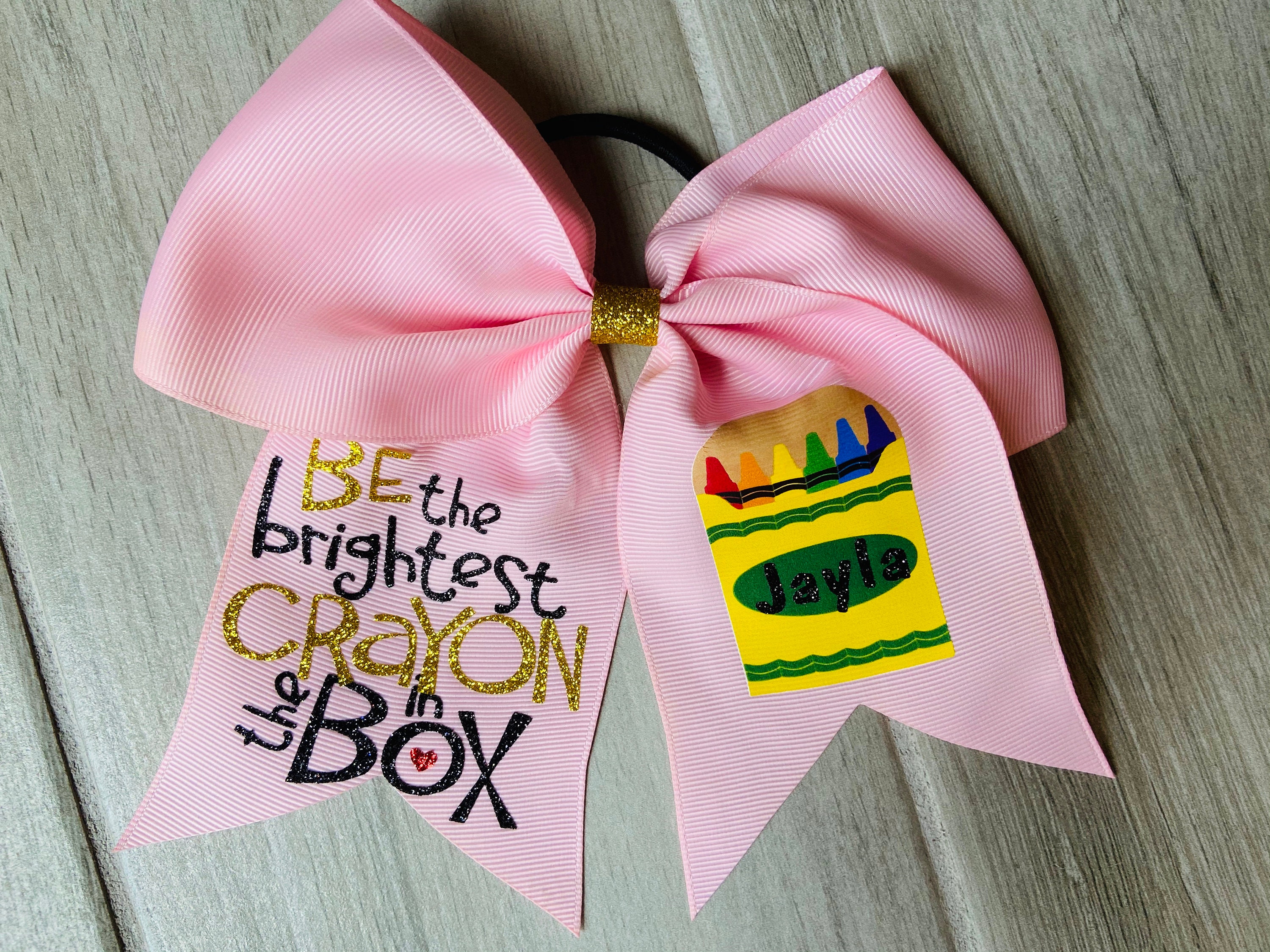 School Crayon Personalized Bows - Etsy