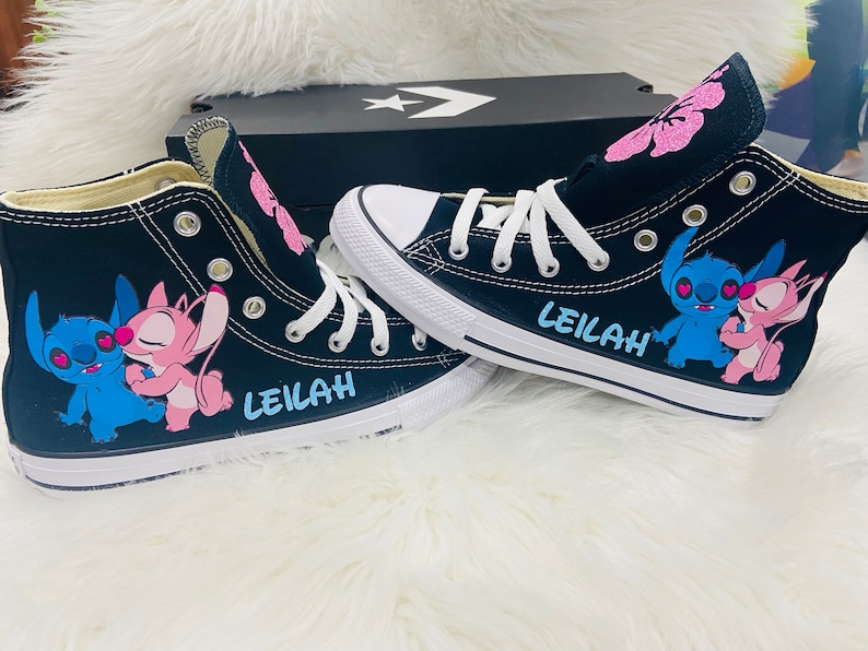 Stitch and Angel Custom Converse - Etsy