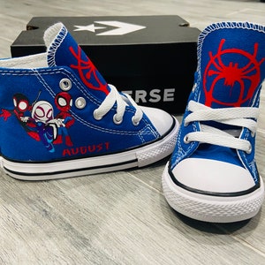 Spiderman Converse - Etsy