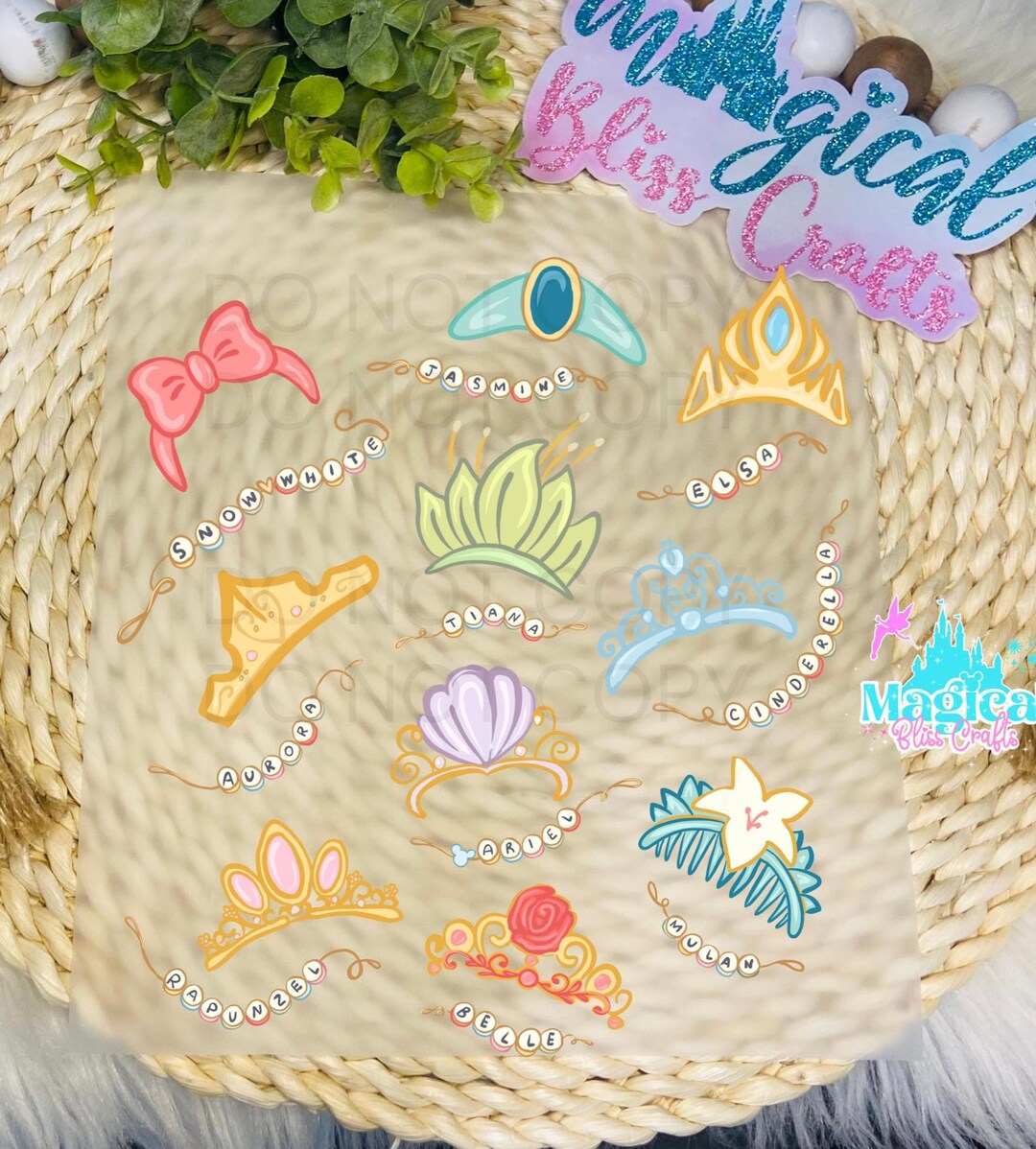 Princess Crowns Ready to Heat Press/ Heat Transfer Dtf/ Princess Heat ...