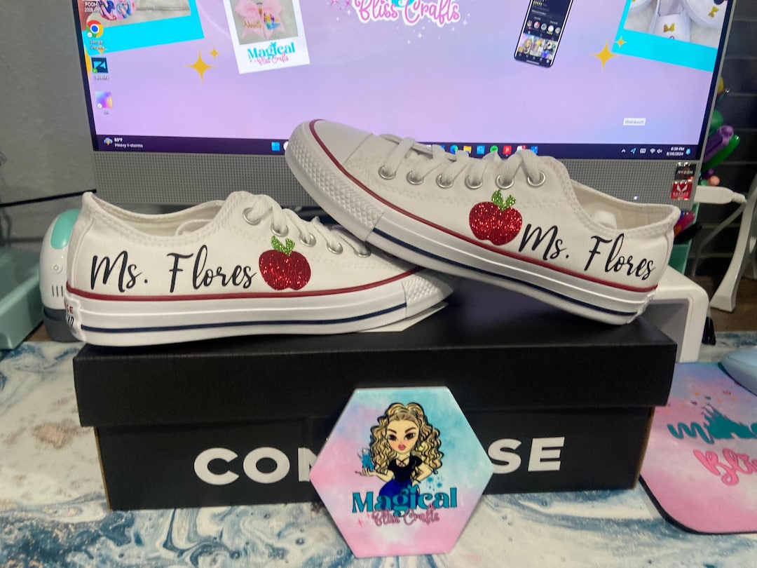 School Teacher Woman Converse Shoes - Etsy