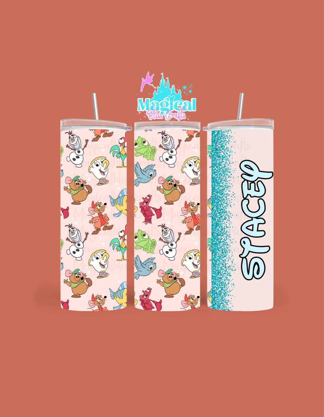 Magical Princess Sidekicks 20oz Stainless Steel Tumbler, Disney Cups ...