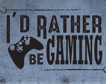 Rather Be Gaming Svg - Etsy