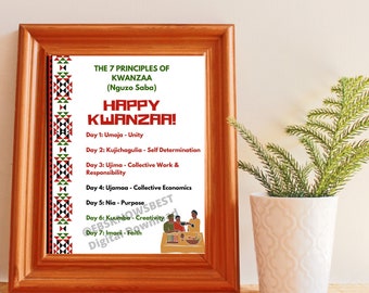 Kwanzaa Principles 8x10. Kwanzaa Decorations. Nguzo Saba - Etsy