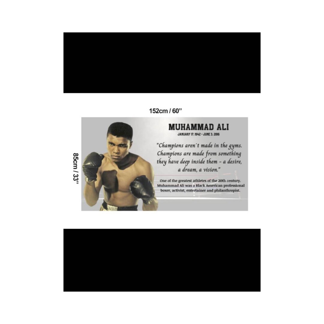 Muhammad Ali Wall Tapestry Black History Poster | Etsy