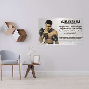 Muhammad Ali Wall Tapestry, Black History Poster, Boxing Gym Art ...