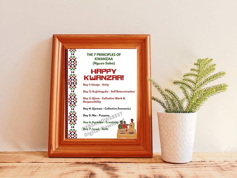 Kwanzaa Seven Principles, Kwanzaa Decorations, Printable Kwanzaa Sign ...