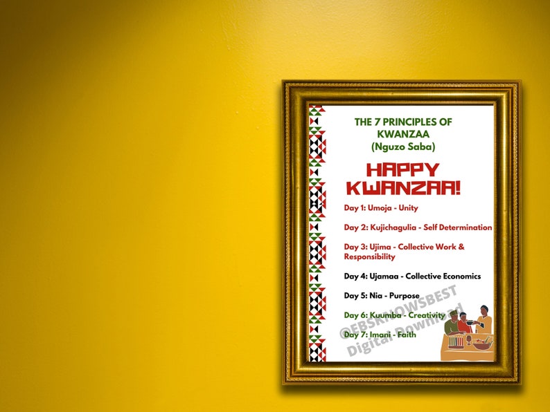 Kwanzaa Seven Principles, Kwanzaa Decorations, Printable Kwanzaa Sign ...