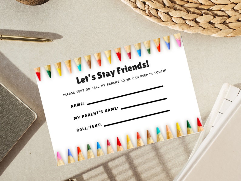 Keep in Touch Play Date End of Year Card, Instant Download, Last Day of ...