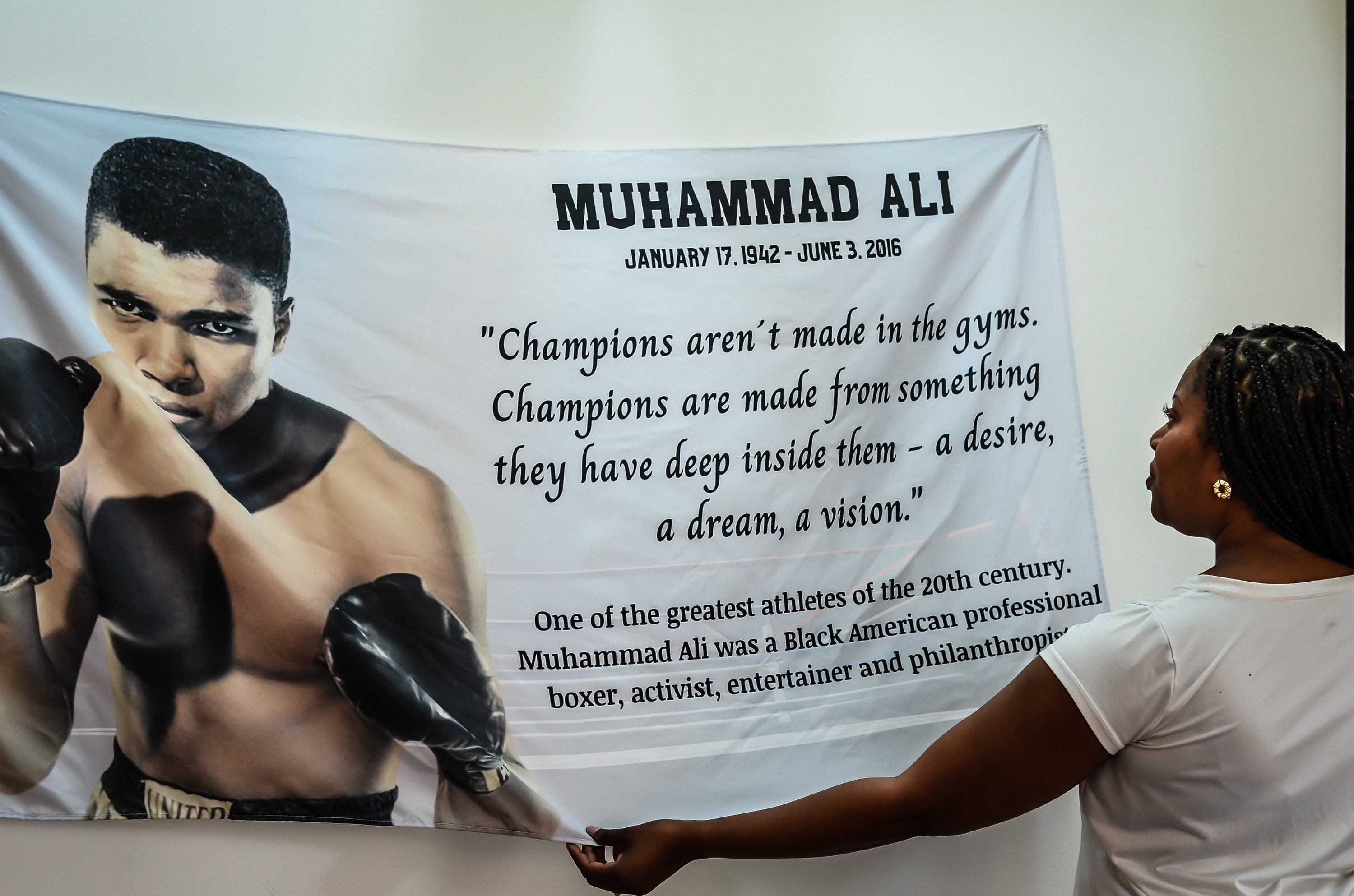 Muhammad Ali Wall Tapestry, Black History Poster, Boxing Gym Art ...