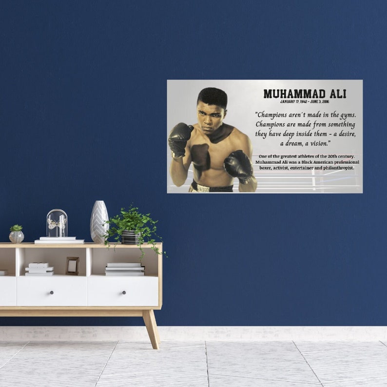 Muhammad Ali Tapestry: Black History, Motivational Boxing Art - Etsy
