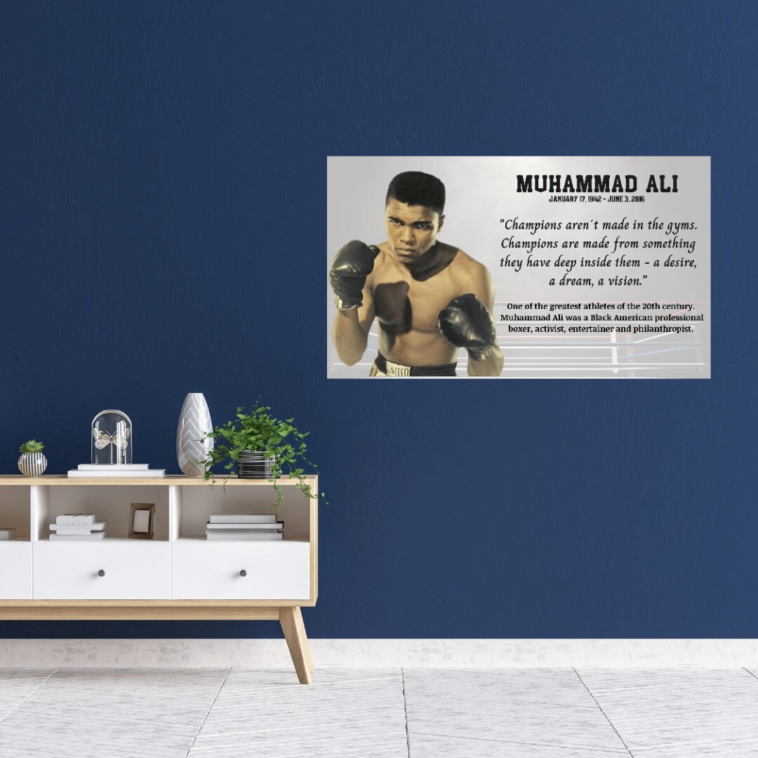 Muhammad Ali Wall Tapestry Black History Poster | Etsy