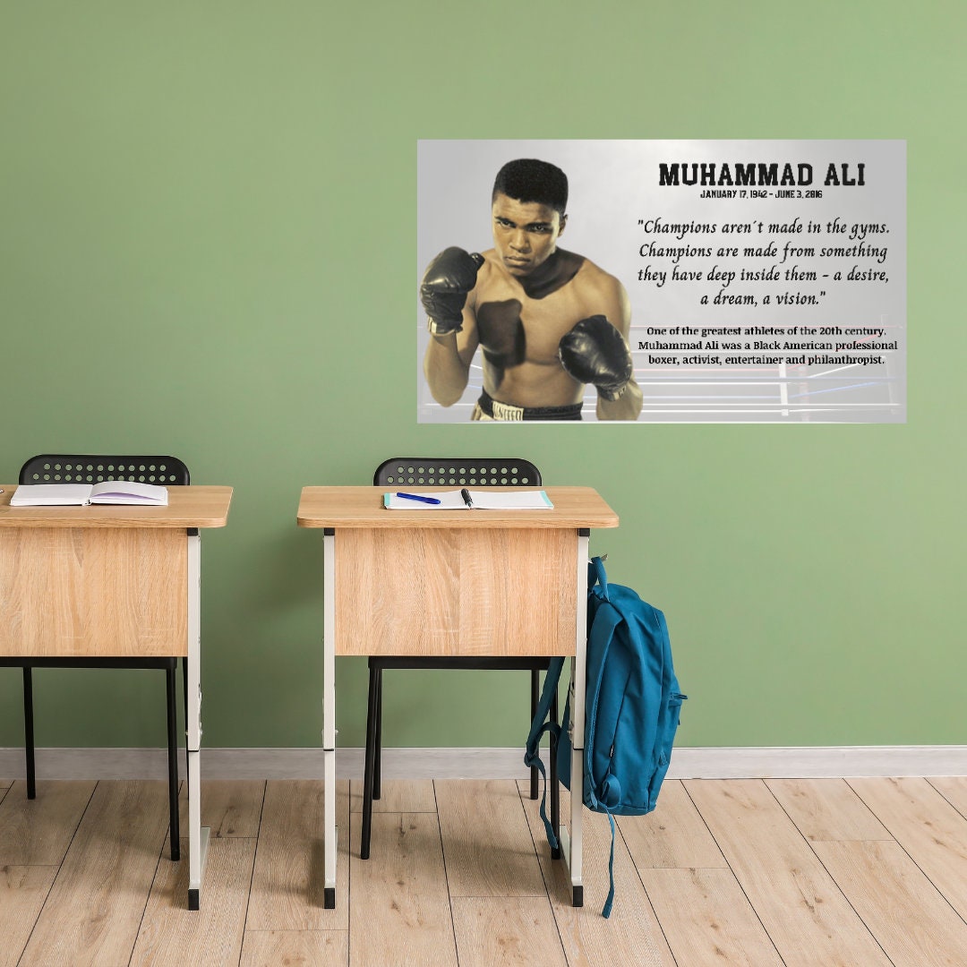 Muhammad Ali Wall Tapestry Black History Poster | Etsy