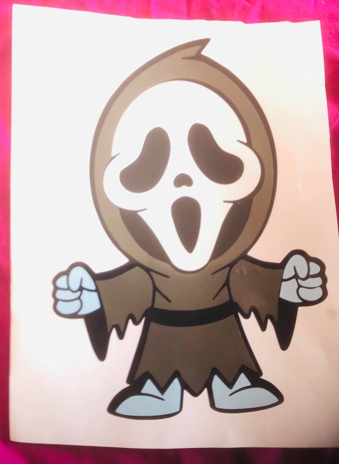 Pegatina de dibujos animados Scream. - Etsy México