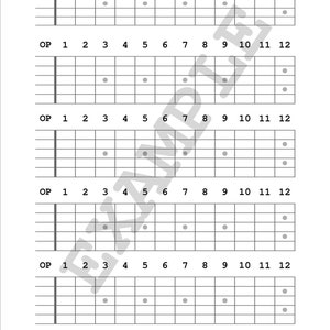 Blank Guitar Scale Template - Etsy