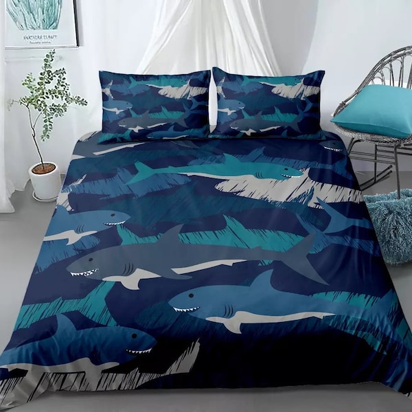 Shark Duvet Cover - Etsy