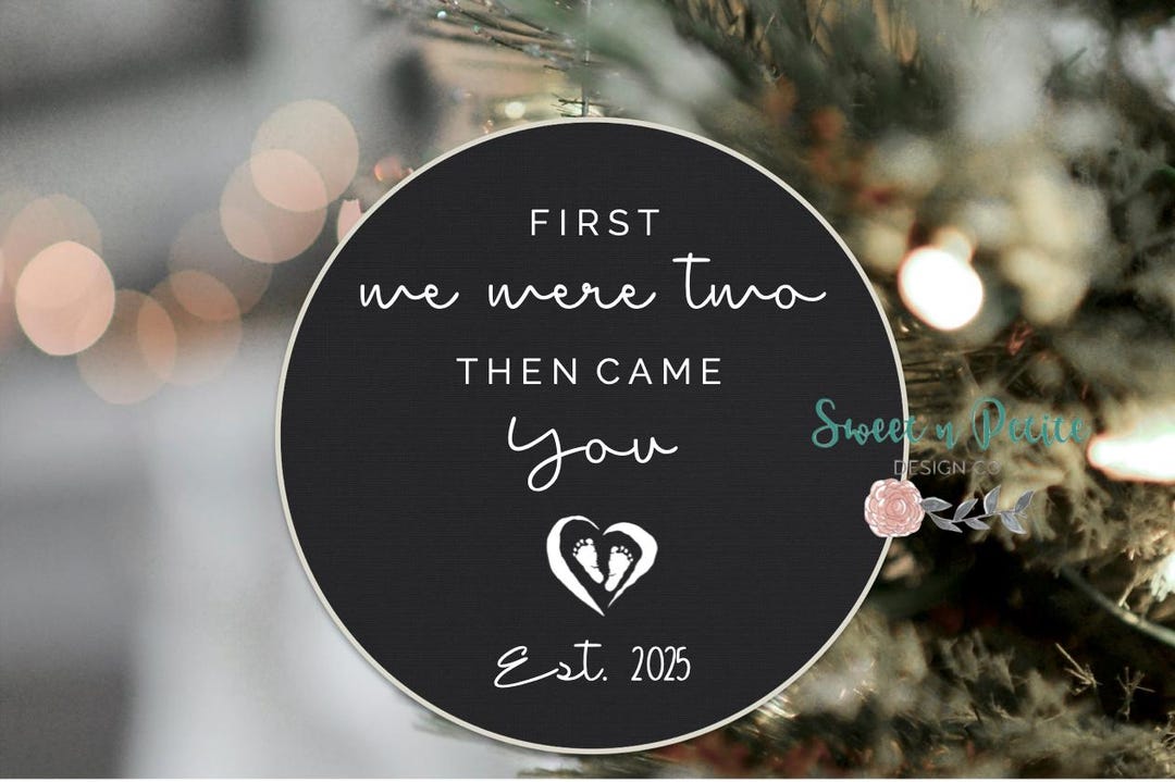 Family Footprint Ornament – From Two to Three – Personalized Baby ...