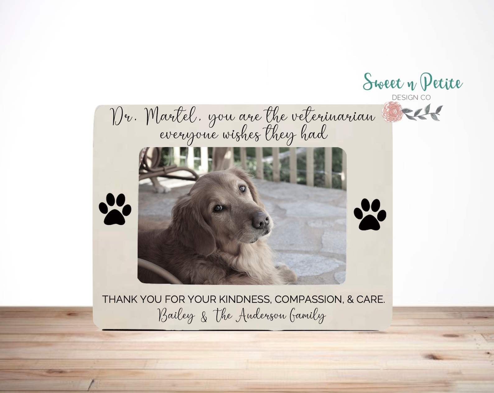 Personalized Veterinarian Picture Frame, Veterinarian Thank You Gift ...