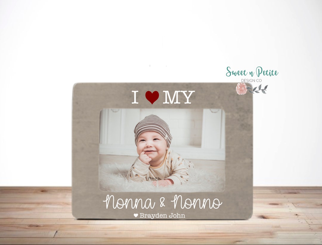 Nonna Nonno Picture Frame Grandparents Gift Grandma & Grandpa Gift ...