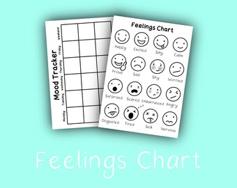 Printable Feelings Chart and Mood Tracker Mental Health for - Etsy