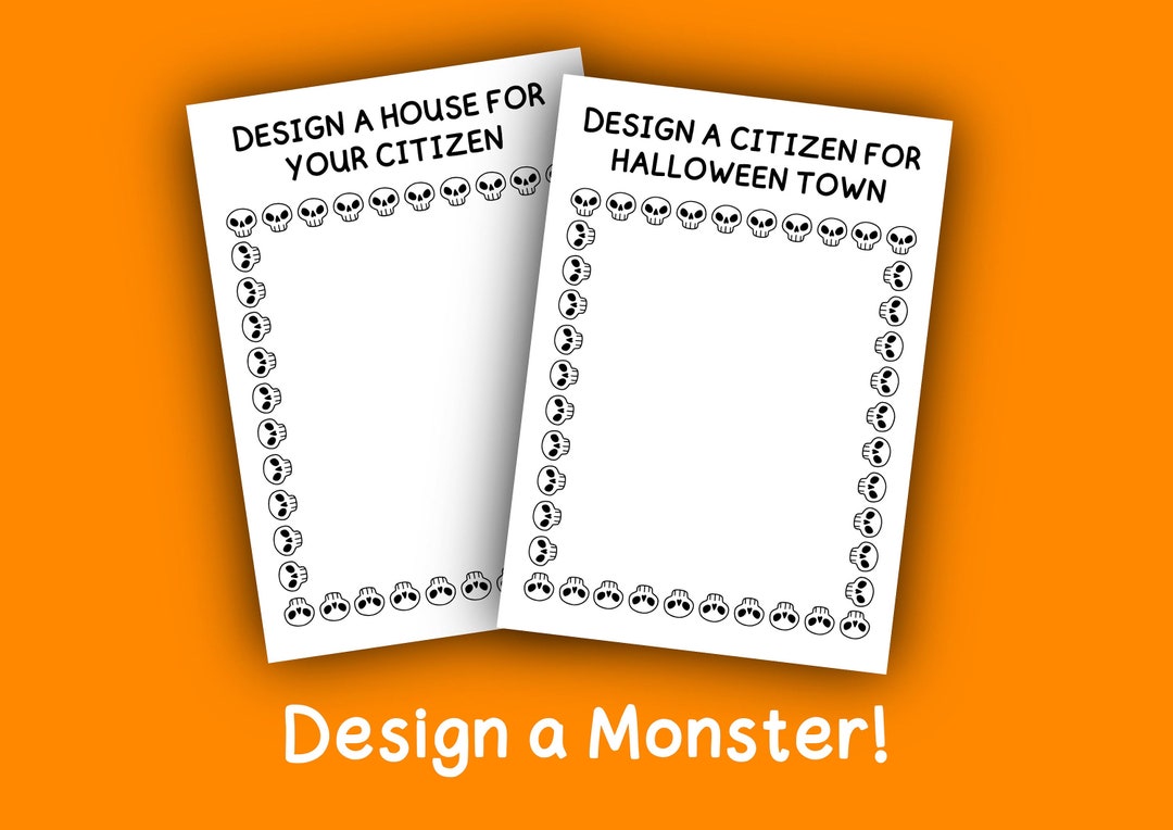 Design a Monster Worksheet Fun Printable Halloween Activity - Etsy