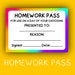 Printable Rainbow Homework Pass - for School, Preschool & Home - Etsy