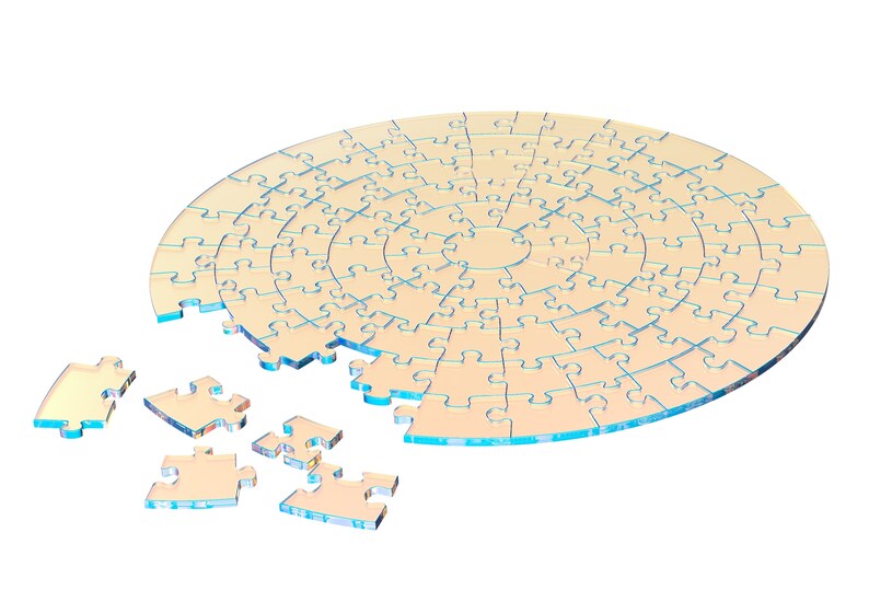 Clear Impossible Round Acrylic Jigsaw Puzzle - 100 Color Changing ...
