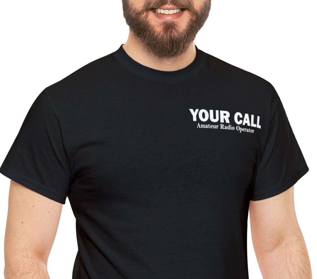 Personalized Ham Radio Amateur Radio Callsign Shirt T-shirt Call Sign ...