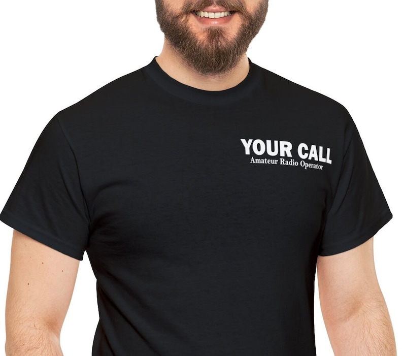 Personalized Ham Radio Amateur Radio Callsign Shirt T-shirt Call Sign ...