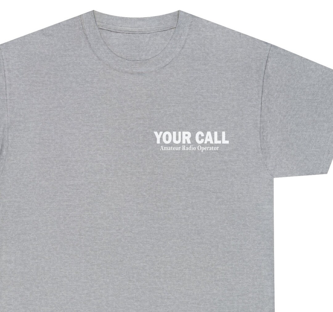 Personalized Ham Radio Amateur Radio Callsign Shirt T-shirt Call Sign ...