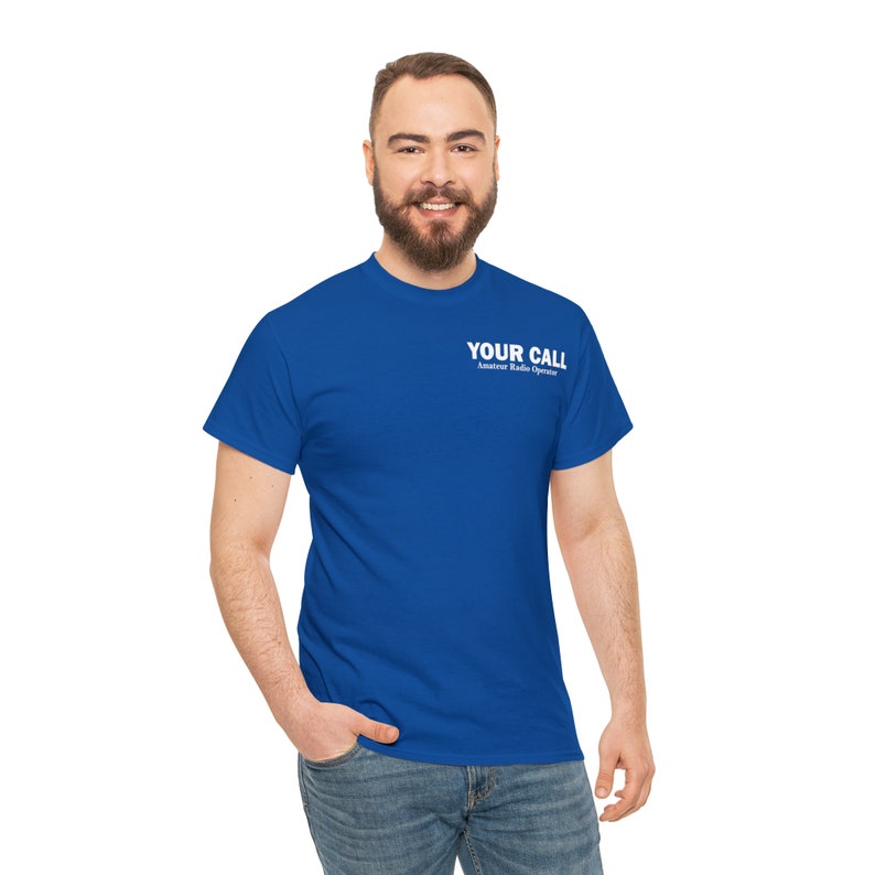 Personalized Ham Radio Amateur Radio Callsign Shirt T-shirt Call Sign ...