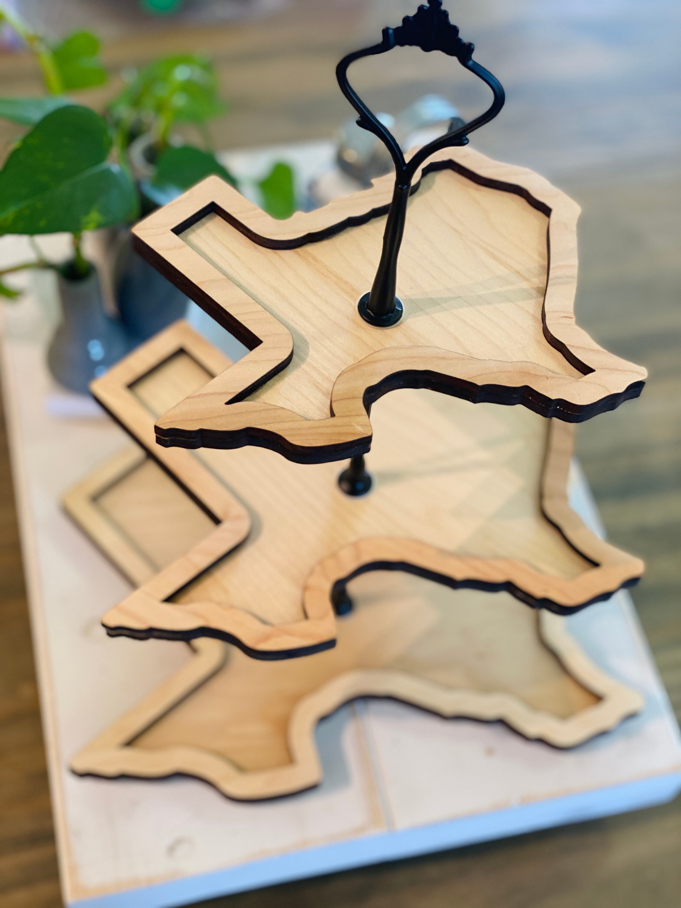 Texas Shaped Three Tiered Tray SVG FILE - Etsy