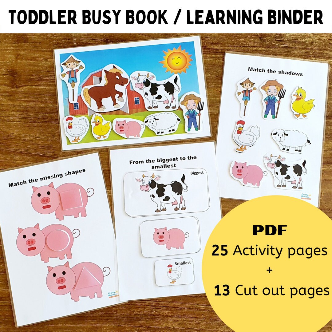 Fun Learning Printable Busy Book for Toddlers/preschoolers | Homeschool ...