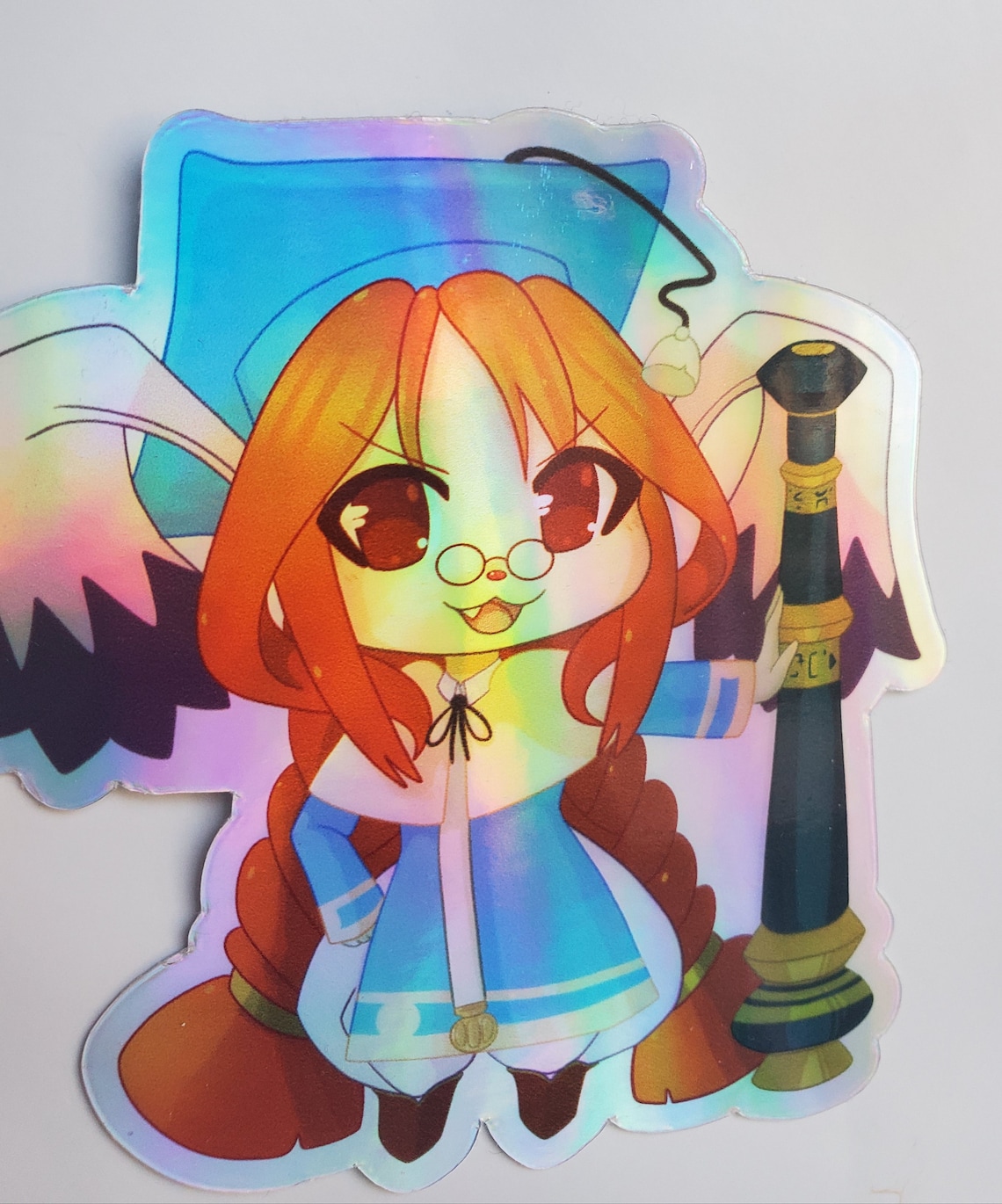 Holographic Breath of Fire 3 Momo Chibi Sticker - Etsy