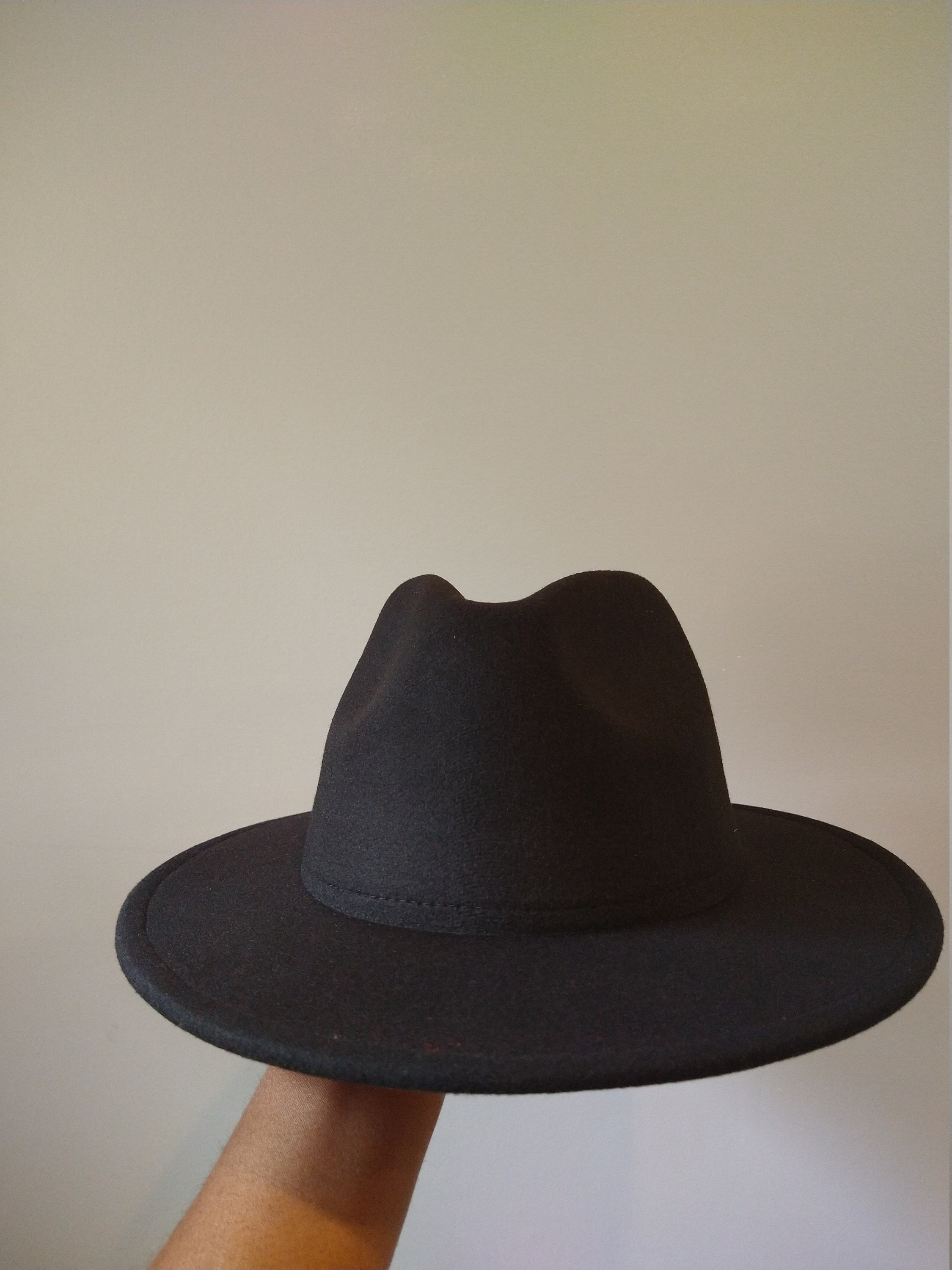 Red Bottom Fedora Hats UNISEX Two Tone Wide Brim Black - Etsy.de