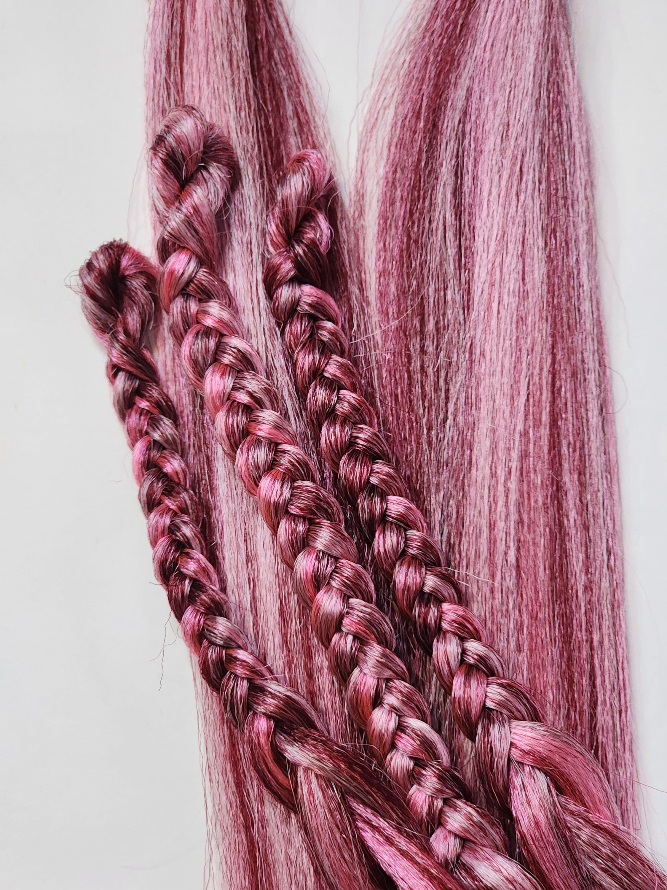 Blush Berry Pink Braiding Hair Custom Braiding Hair Custom Blend Hair ...